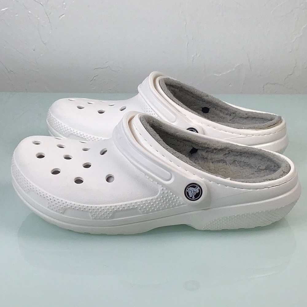 Crocs Classic White Lined Dual Comfort Clogs Unisex S… - Gem